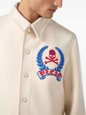 Philipp Plein Skull-embroidered Shirt Jacket