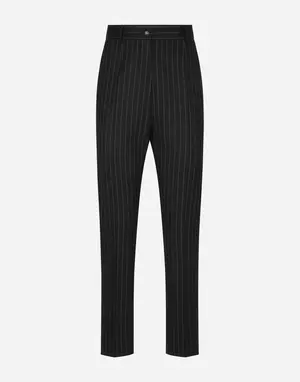 Dolce & Gabbana Tailored Pinstripe Stretch Wool Pants - Multicolor