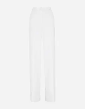 Dolce & Gabbana Stretch Wool Trousers - White