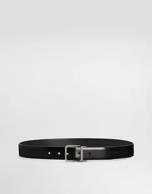Dolce & Gabbana Brushed Calfskin Belt - Black