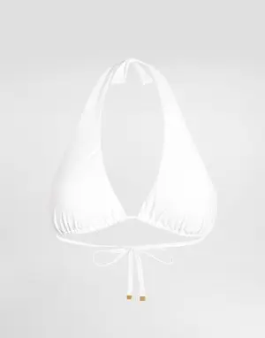 Dolce & Gabbana Dolce & Gabbana Padded Triangle Bikini Top White