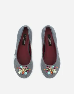 Dolce & Gabbana Patchwork Denim Ballerinas