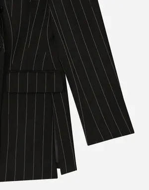 Dolce & Gabbana Pinstripe Woolen Turlington Jacket