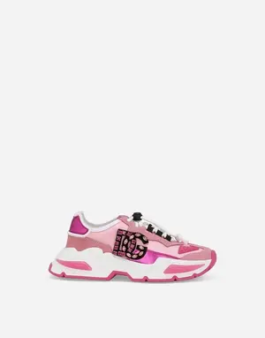 Dolce & Gabbana Nylon Airmaster Sneakers With Dg Logo - Pink
