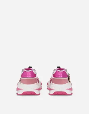Dolce & Gabbana Nylon Airmaster Sneakers With Dg Logo - Pink