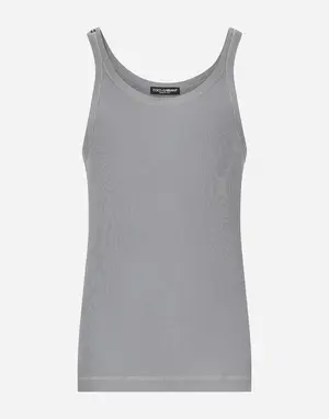 Dolce & Gabbana Fine-rib Cotton Singlet - Grey