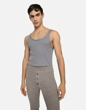 Dolce & Gabbana Fine-rib Cotton Singlet - Grey