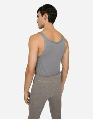 Dolce & Gabbana Fine-rib Cotton Singlet - Grey