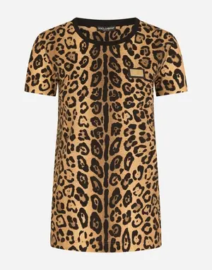 Dolce & Gabbana Animal Print T-shirts For Women