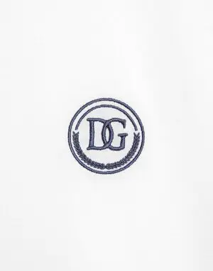 Dolce & Gabbana Short-sleeved T-shirt With Dg Embroidery - White