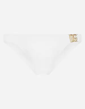 Dolce & Gabbana Swim Briefs With Dg Hardware - White