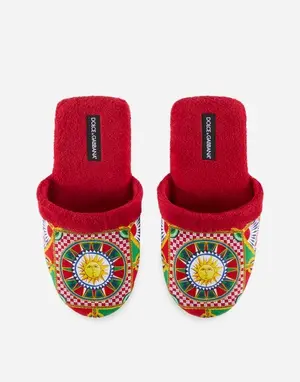 Dolce & Gabbana Cotton Terry Slippers - Multicolor