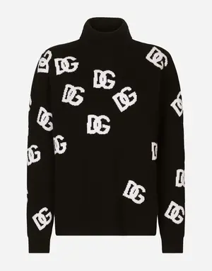 Dolce & Gabbana Virgin Wool Turtleneck With Dg Logo