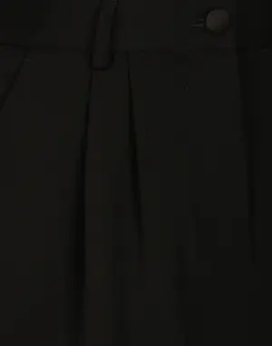 Dolce & Gabbana Short Wool Gabardine Tuxedo Skirt - Black