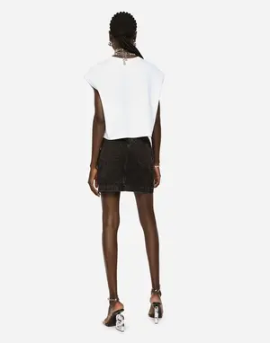 Dolce & Gabbana Washed Denim Miniskirt - Multicolor