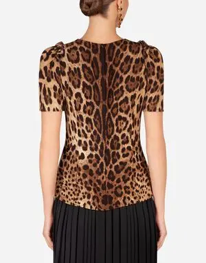 Dolce & Gabbana Leopard-print Cady Top