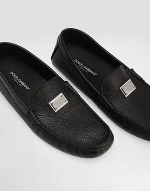 Dolce & Gabbana Deerskin Driver Loafers - Black