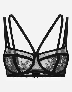 Dolce & Gabbana Lace Balconette Bra - Black