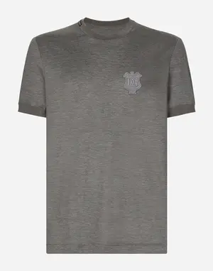 Dolce & Gabbana Silk Round-neck T-shirt - Grey