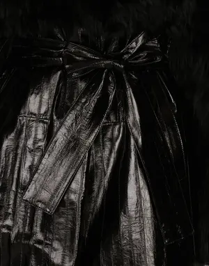 Dolce & Gabbana Alpaca And Eel Skin Belted Coat