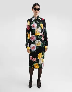 Dolce & Gabbana Peony And Rose Skirt - Print