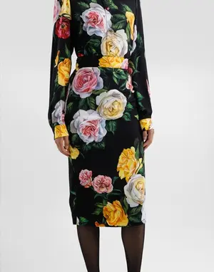 Dolce & Gabbana Peony And Rose Skirt - Print
