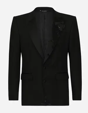 Dolce & Gabbana Embroidered Single-breasted Sicilia-fit Jacket - Black