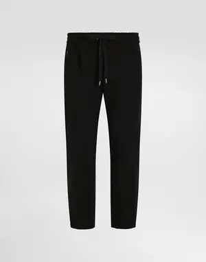 Dolce & Gabbana Jersey Jogging Pants With Dg Patch - Black