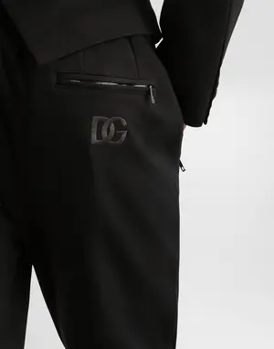 Dolce & Gabbana Jersey Jogging Pants With Dg Patch - Black
