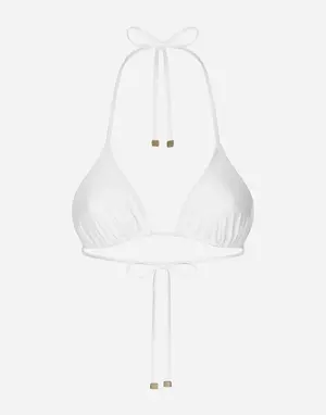 Dolce & Gabbana Triangle Bikini Top White