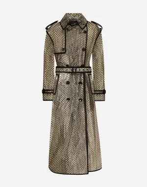 Dolce & Gabbana Pvc-bonded Lurex Mesh Trench Coat - Multicolor
