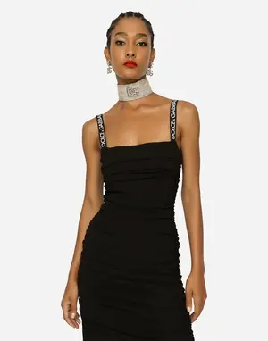 Dolce & Gabbana Short Cady Draped Dress