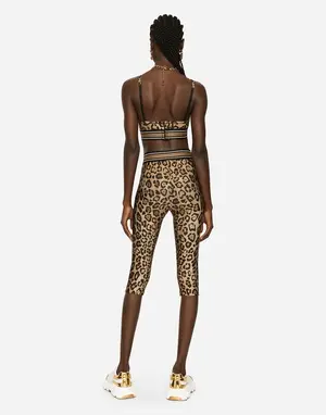 Dolce & Gabbana Leopard-print Spandex/jersey Bralet
