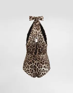Dolce & Gabbana Leopard Print One-piece Swimsuit - Multicolor