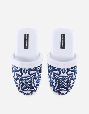 Dolce & Gabbana Cotton Terry Slippers - Multicolor