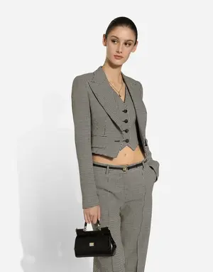 Dolce & Gabbana Houndstooth Jacket With Vest