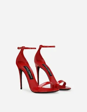 Dolce & Gabbana Patent Leather Sandals - Red