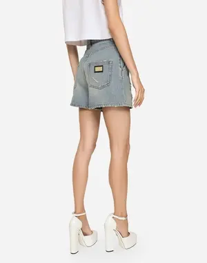 Dolce & Gabbana High-waisted Denim Shorts