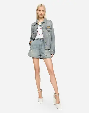 Dolce & Gabbana High-waisted Denim Shorts
