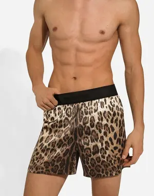 Dolce & Gabbana Leopard Silk Shorts