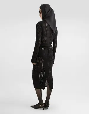 Dolce & Gabbana Short Double-breasted Crochet Jacket - Black
