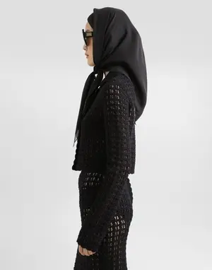 Dolce & Gabbana Short Double-breasted Crochet Jacket - Black