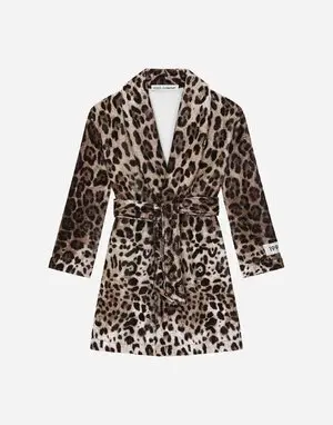 Dolce & Gabbana Leopard-print Terrycloth Bathrobe - Animal Print