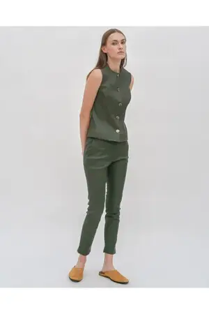 Rosetta Getty Button Detailed Vests For Women