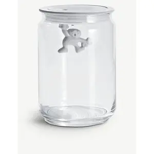 ALESSI Gianni 90cl Glass Container - White
