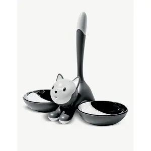 ALESSI Tigrito Stainless-steel Cat Bowl 28cm - Grey