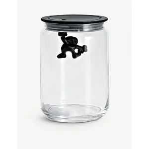 ALESSI Gianni 90cl Glass Container - Black