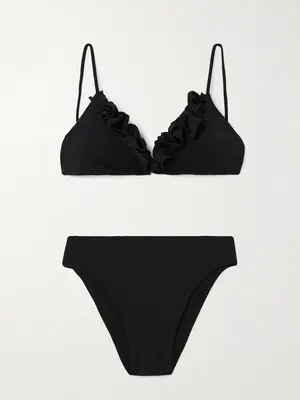MAYGEL CORONEL Krassi Ruffled Bikini - Black