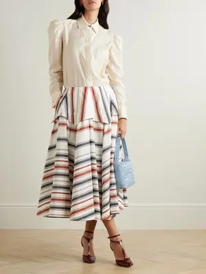 Max Mara Faraday Gathered Cotton Shirt - Neutrals