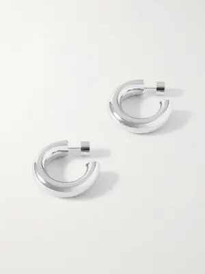JENNIFER FISHER Jamma Huggies Hoop Earrings - Silver